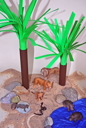 Mit Kindern Palmen aus Papier basteln: Schattiges Plätzchen